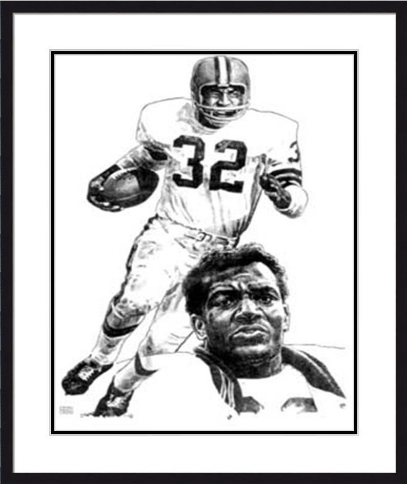 Jim Brown Cleveland Browns Lithograph Limited Edition Artwork | Etsy