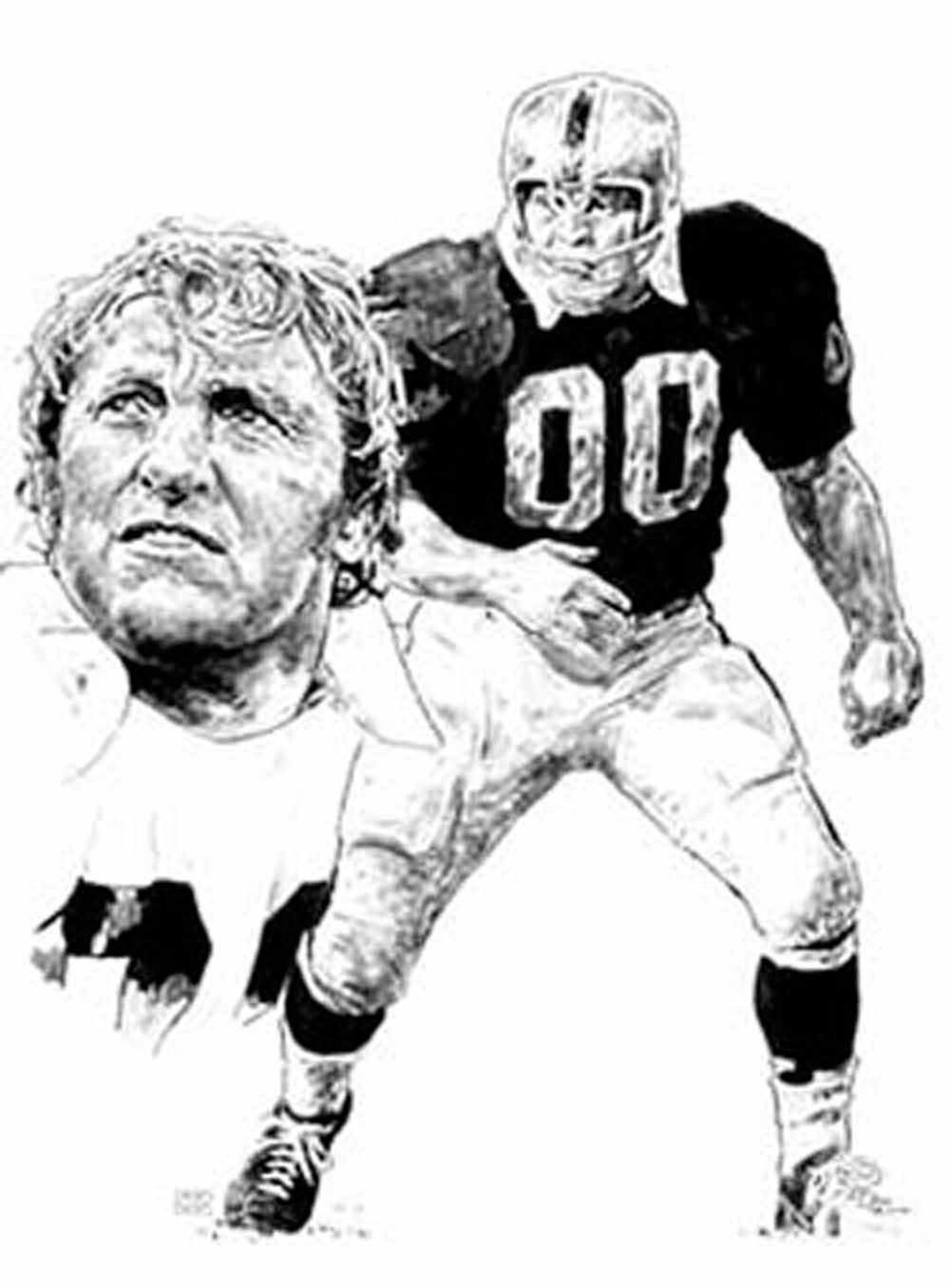Jim Otto Lithograph - Limited Edition Artwork by Michael Mellett ...