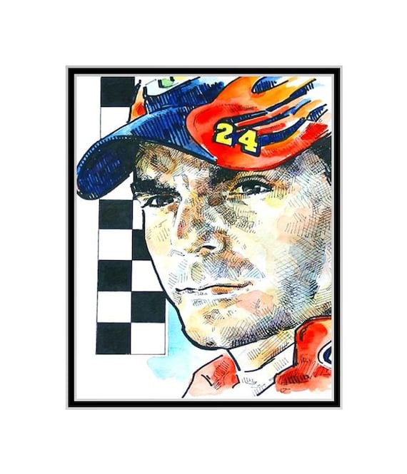 Jeff Gordon NASCAR Limited Edition Print by Michael Mellett - Etsy