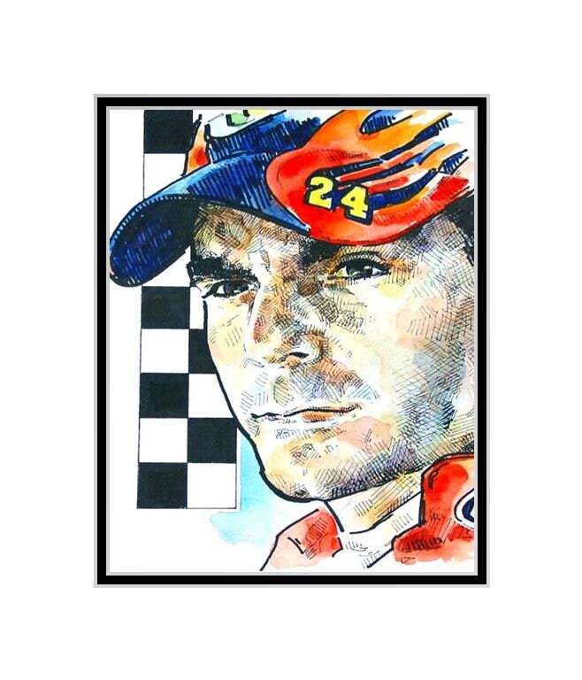 Jeff Gordon NASCAR Limited Edition Print By Michael Mellett | Etsy