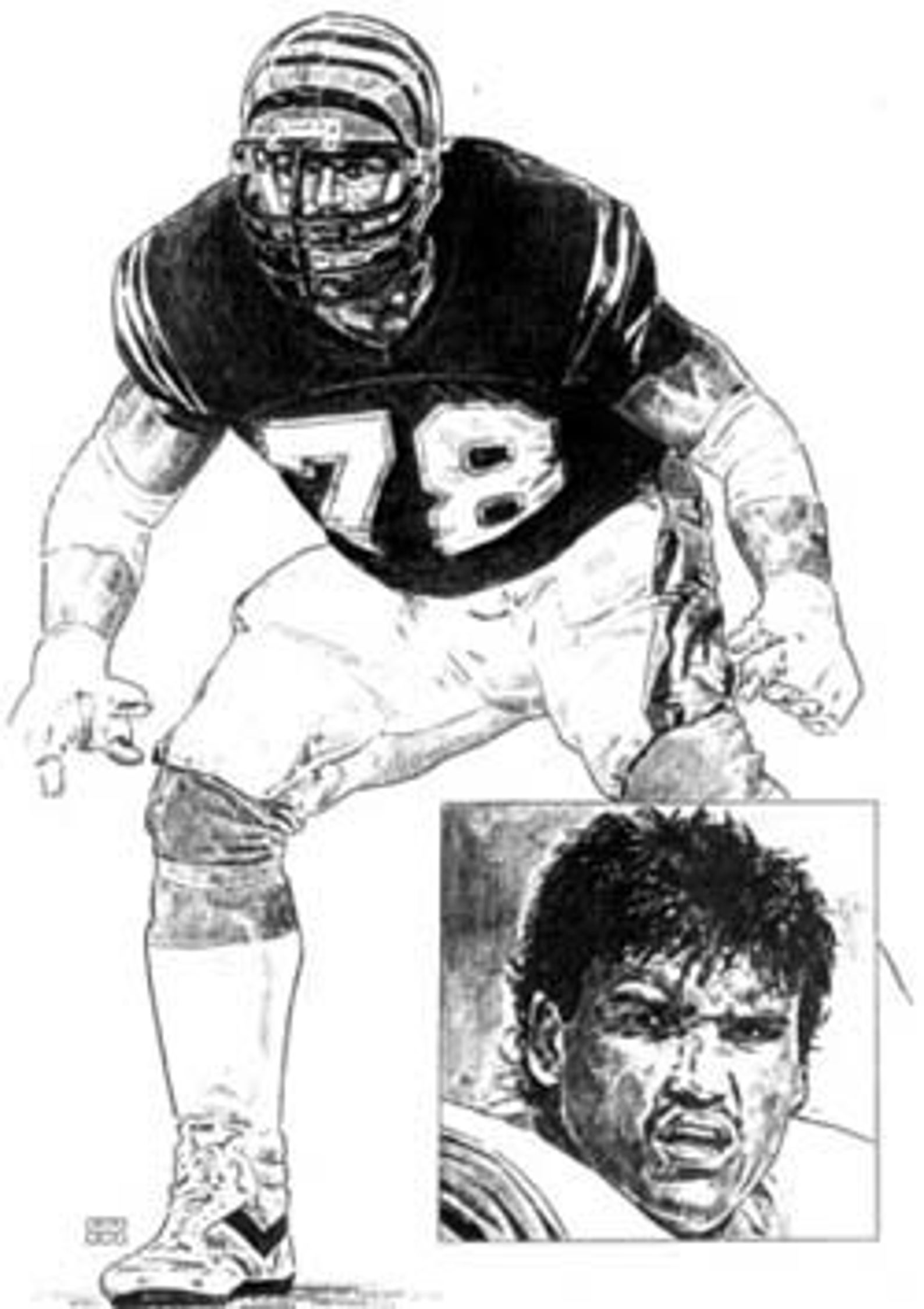 Anthony Munoz Cincinnati Bengals Lithograph Limited Edition Artwork by ...
