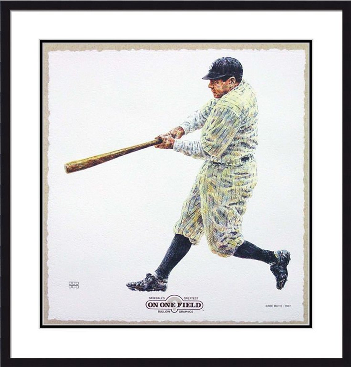 Babe Ruth Lithograph - Limited Edition Artwork by Michael Mellett - on ...