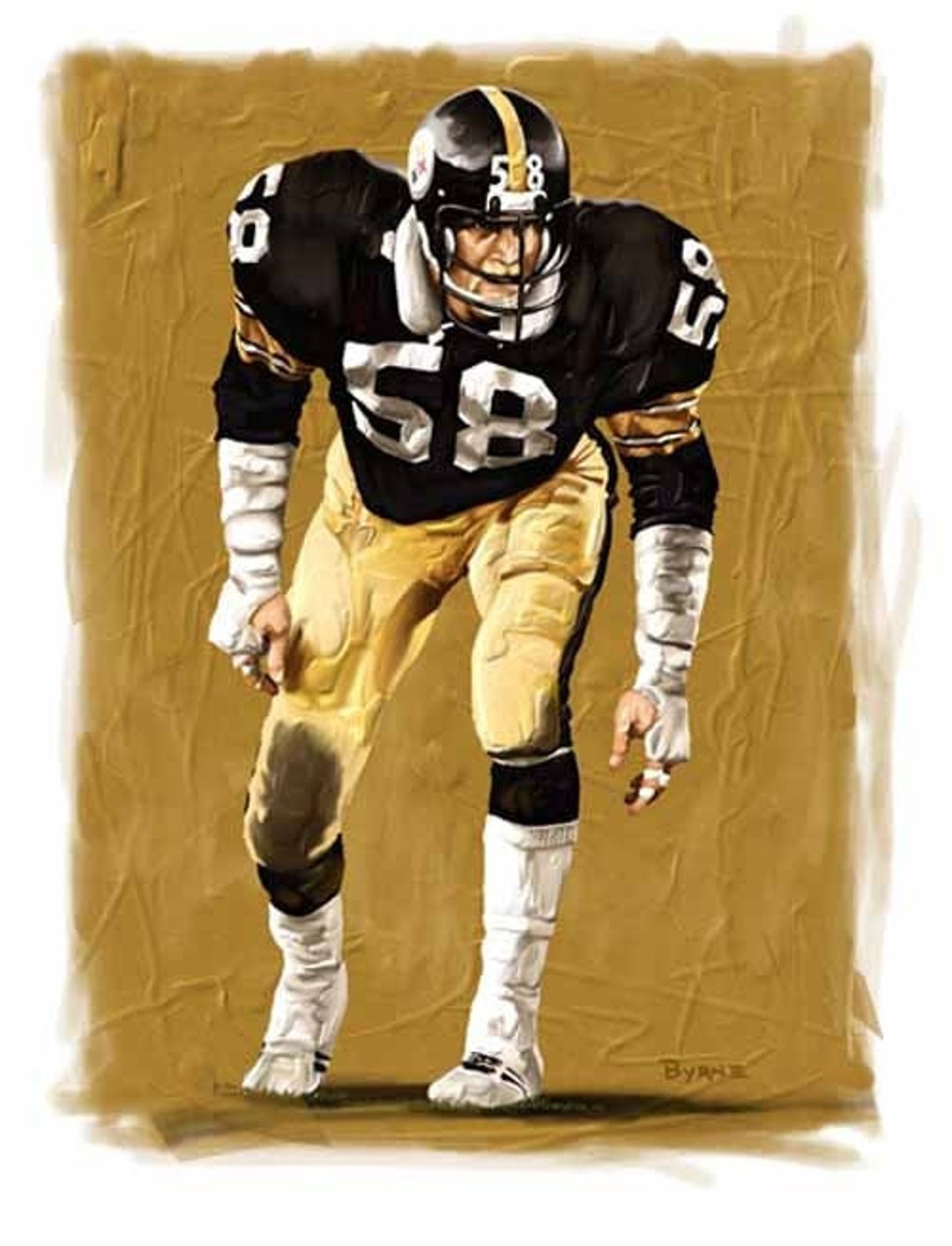 Jack Lambert - Limited Edition Giclee by James Byrne - Pittsburgh ...