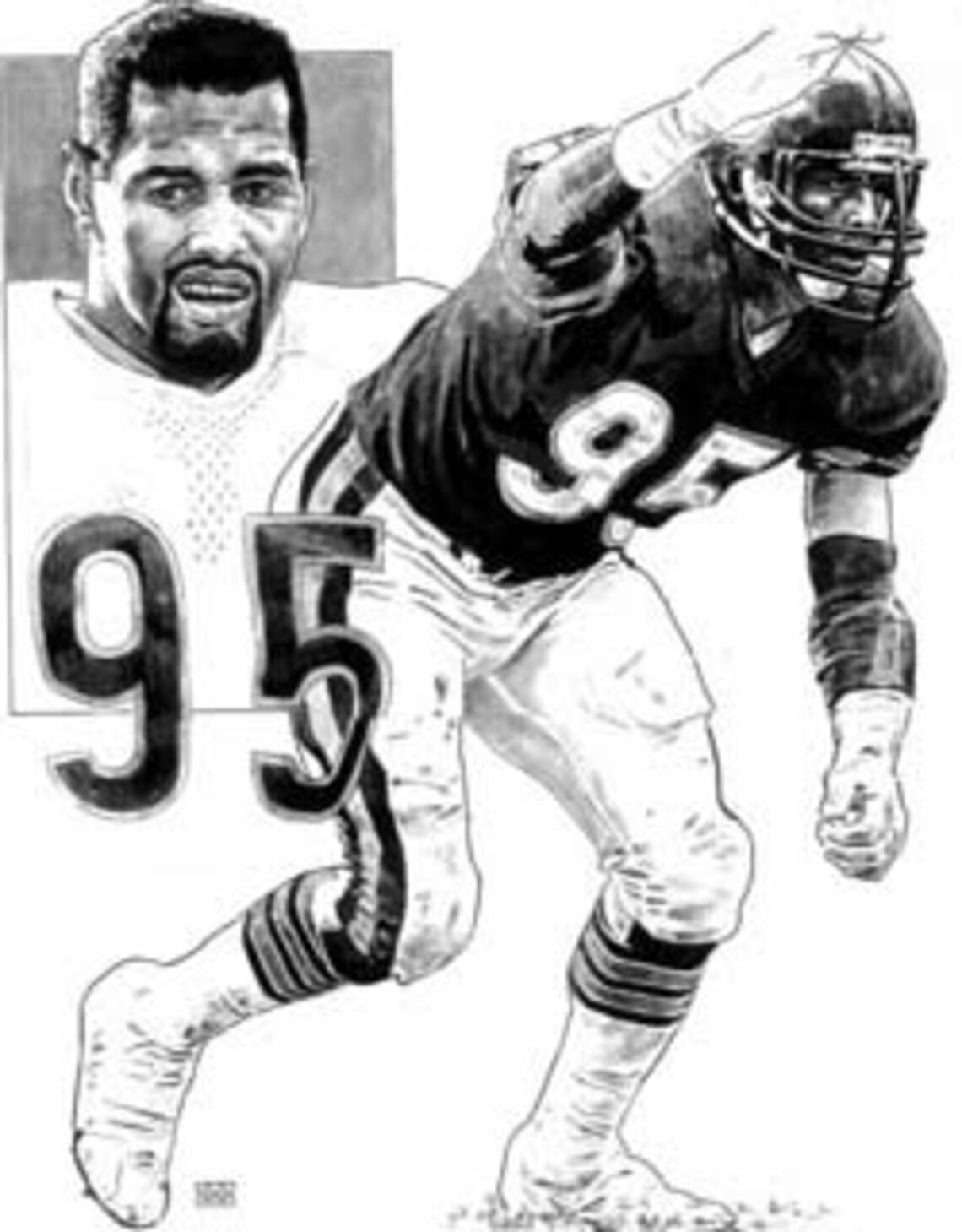 Richard Dent Chicago Bears Lithograph Limited Edition Artwork by ...