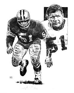 Jim Ringo Green Bay Packers Lithograph Limited Edition Artwork by ...
