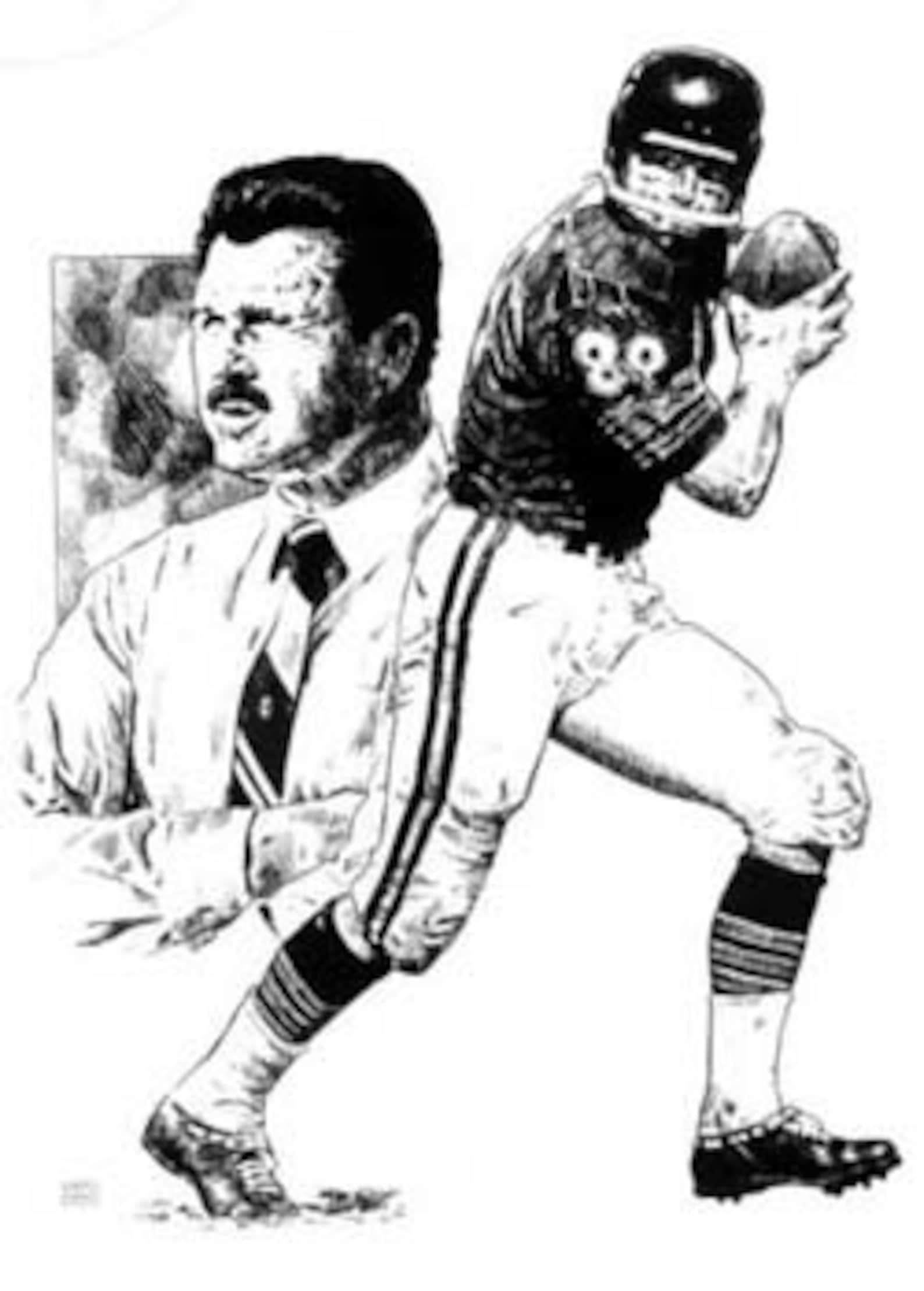 Mike Ditka Chicago Bears Lithograph Limited Edition Artwork by Michael ...