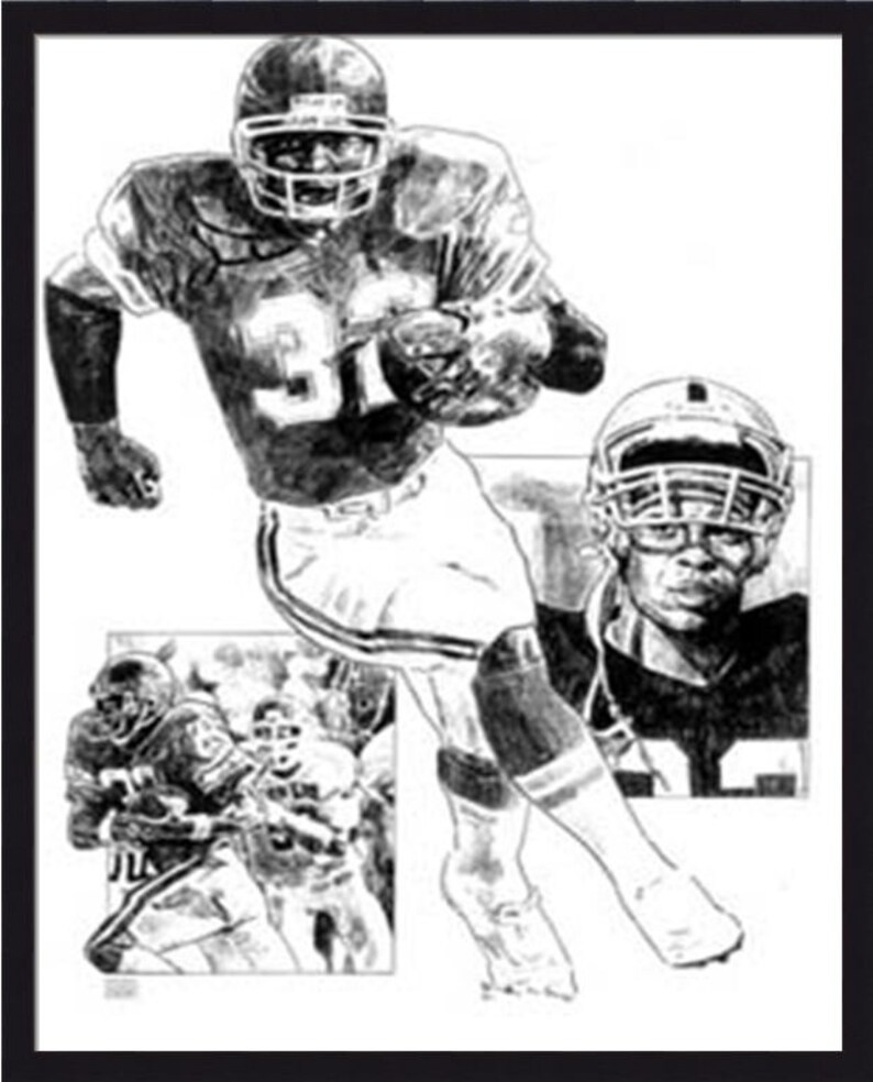 Marcus Allen Kansas City Chiefs Lithograph Limited Edition | Etsy