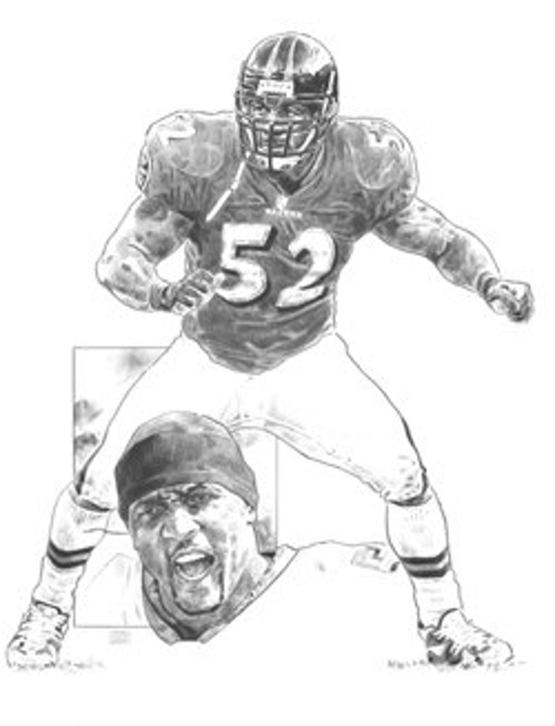 Ray Lewis Baltimore Ravens Lithograph Limited Edition Artwork by ...
