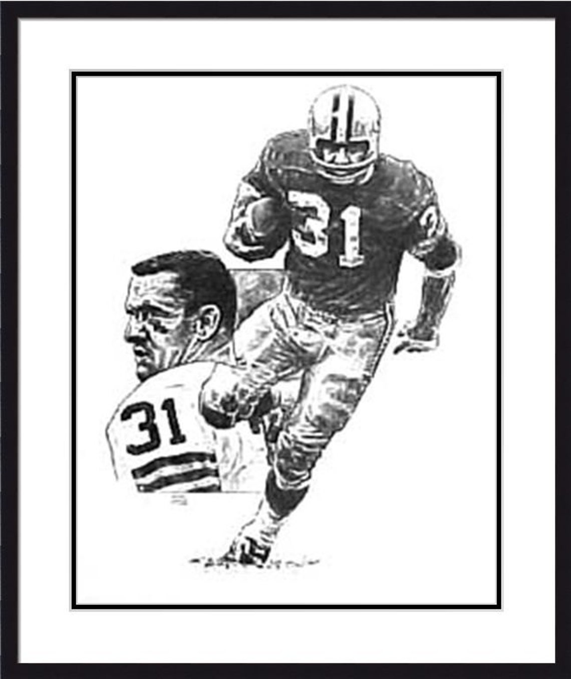 Jim Taylor Green Bay Packers Lithograph Limited Edition | Etsy