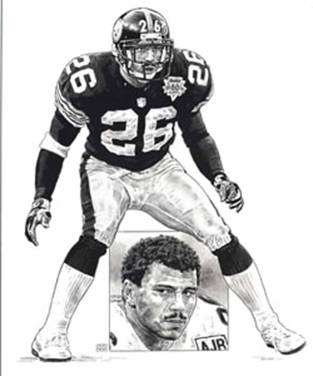 Rod Woodson Lithograph - Limited Edition Artwork by Michael Mellett ...