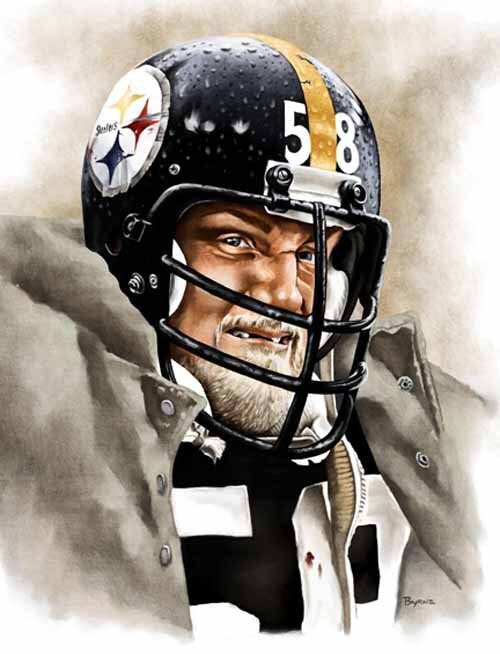 Jack Lambert - Limited Edition Giclee by James Byrne - Pittsburgh ...