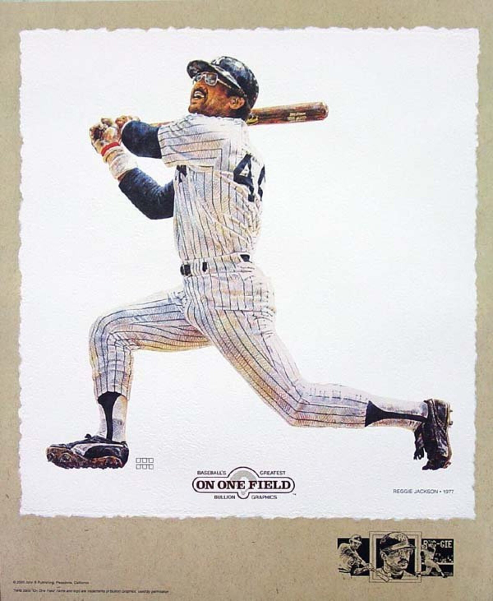 Reggie Jackson Lithograph - Limited Edition Artwork by Michael Mellett ...