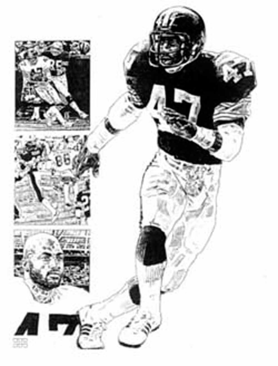 Mel Blount Lithograph - Limited Edition Artwork by Michael Mellett ...