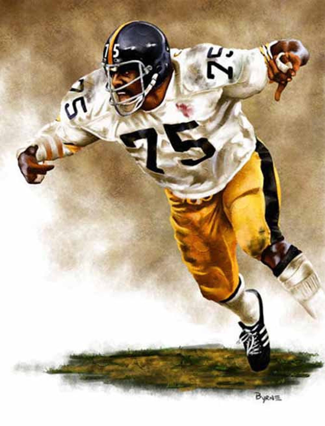 Joe Greene - Limited Edition Giclee by James Byrne - Pittsburgh ...