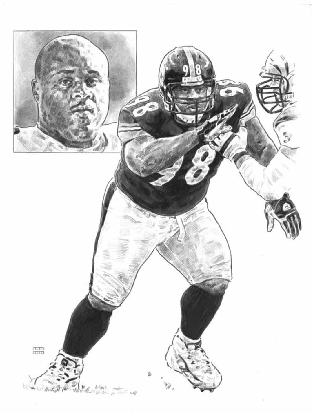 Casey Hampton Lithograph - Limited Edition Artwork by Michael Mellett ...