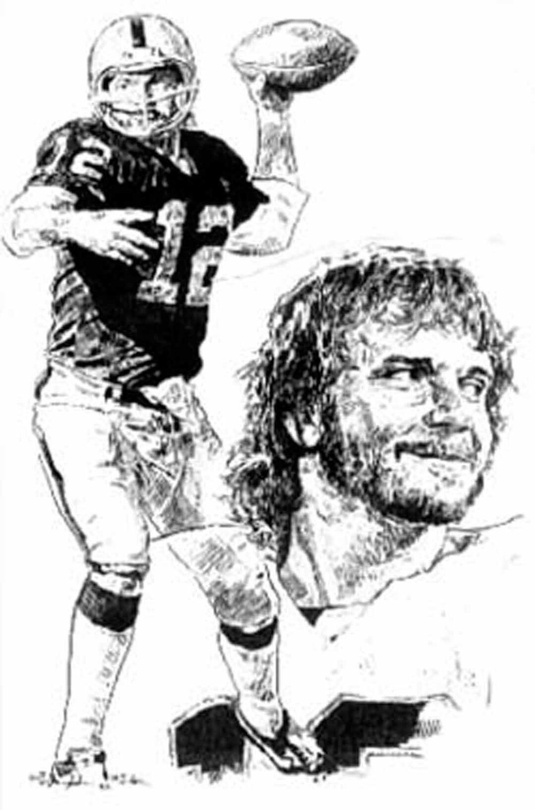 Kenny Stabler Lithograph - Limited Edition Artwork by Michael Mellett ...