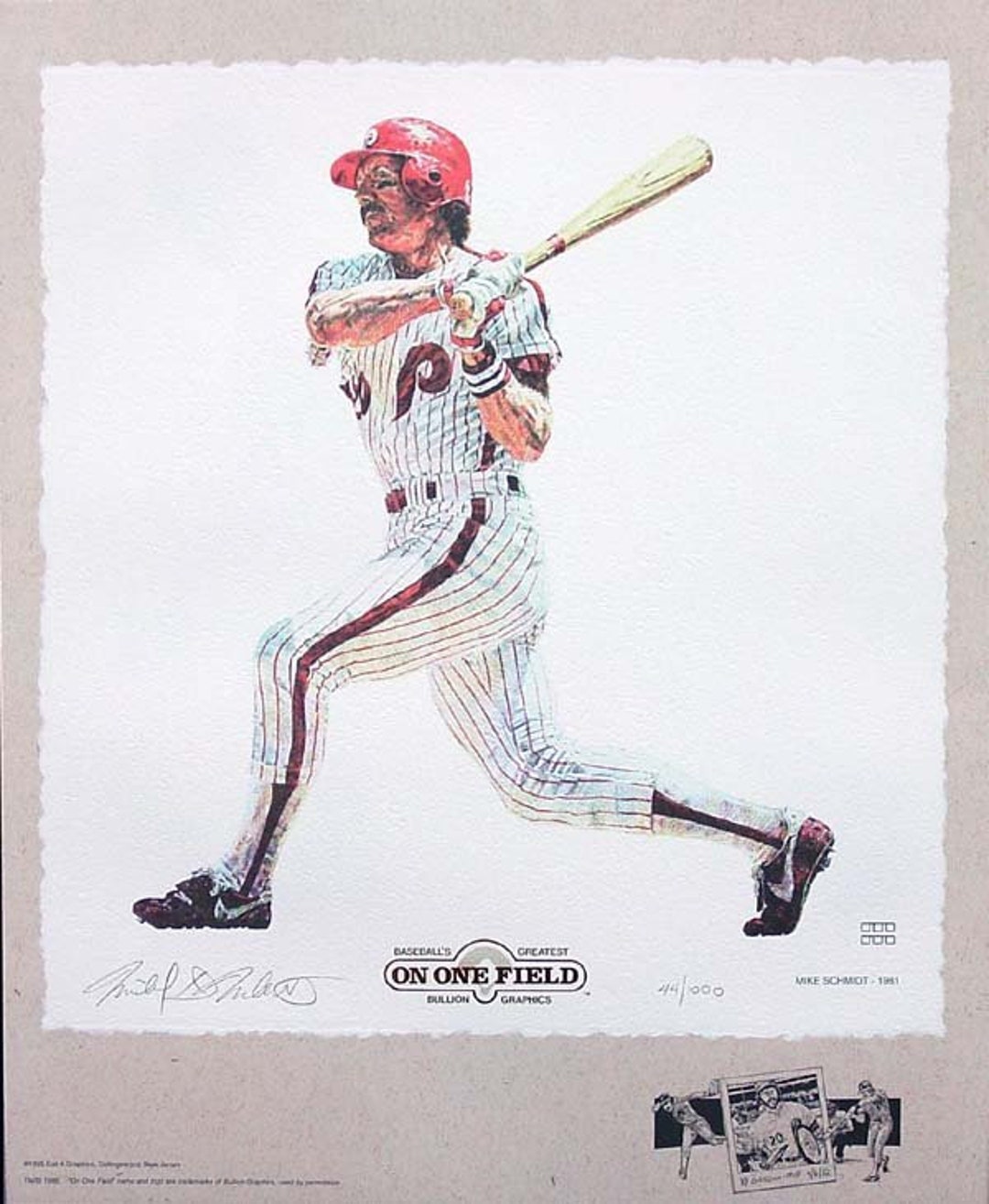 Mike Schmidt Lithograph - Limited Edition Artwork by Michael Mellett ...
