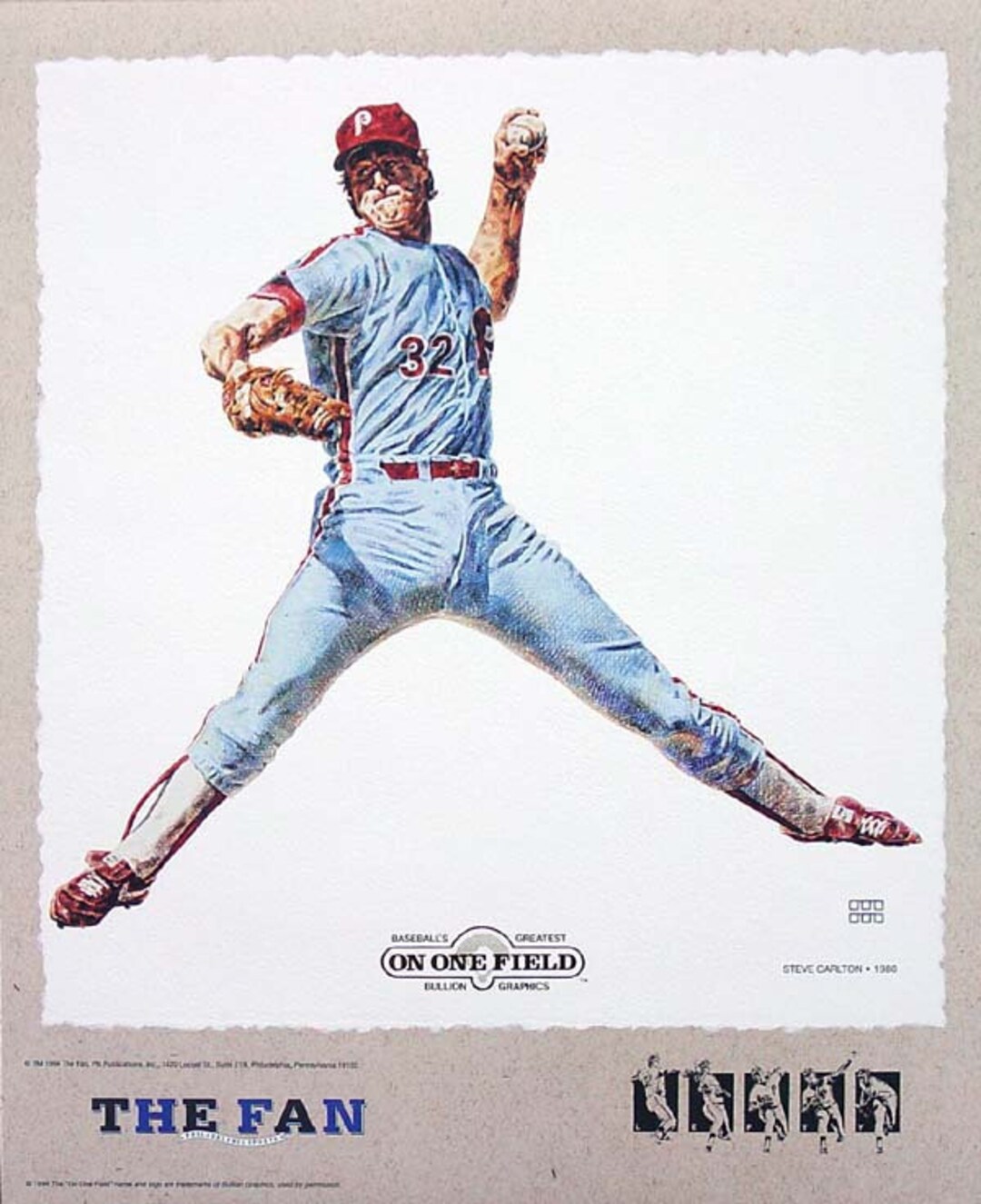 Steve Carlton Lithograph - Limited Edition Artwork by Michael Mellett ...
