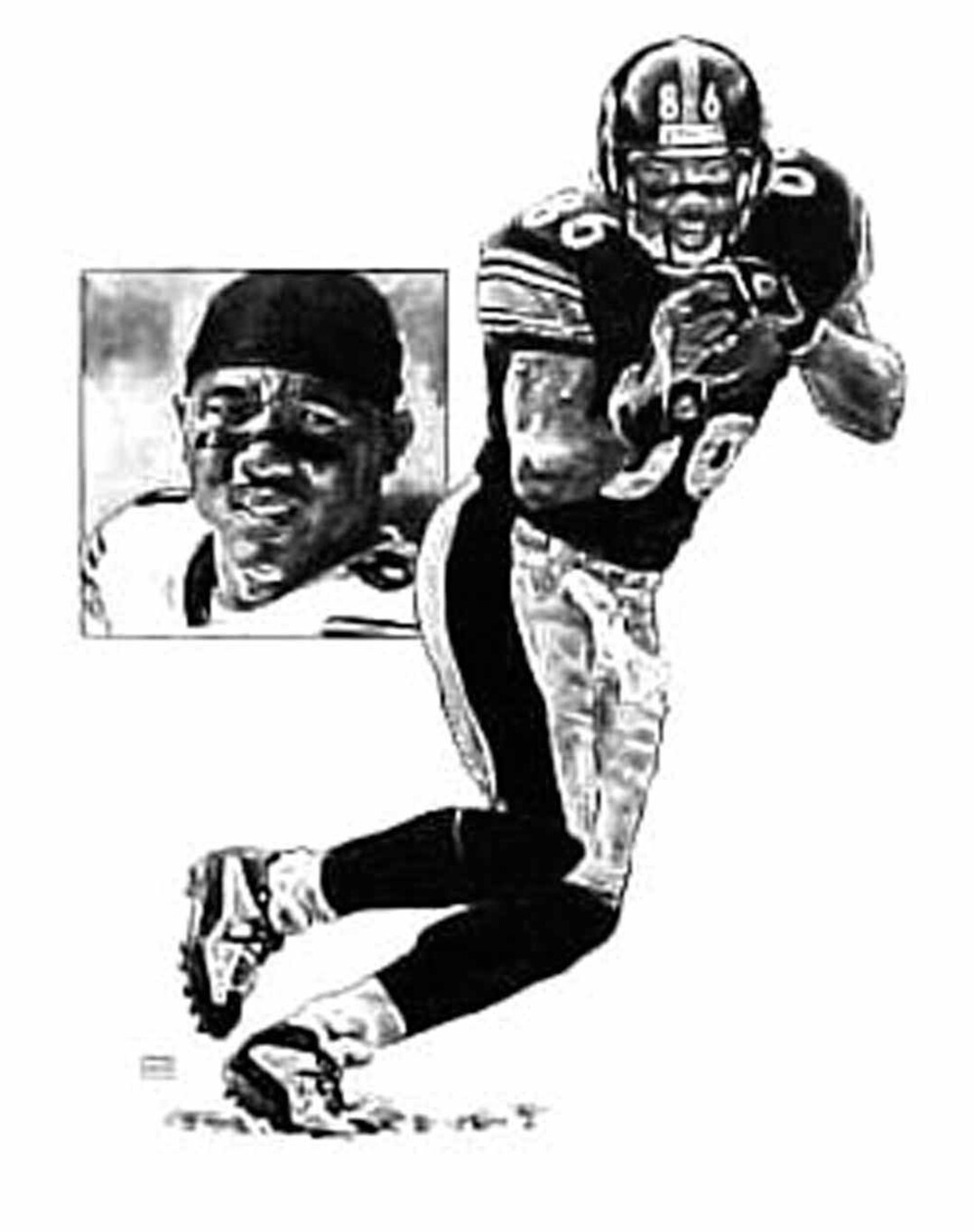 Hines Ward Lithograph - Limited Edition Artwork by Michael Mellett ...
