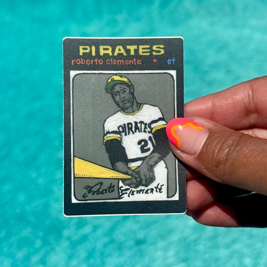 Roberto Clemente Sticker Card (2 X 3 Inch) Mini - Etsy