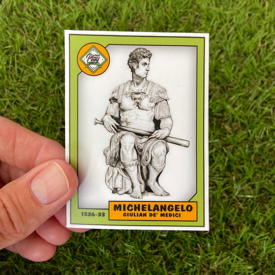 Michelangelo Sticker Card - Etsy