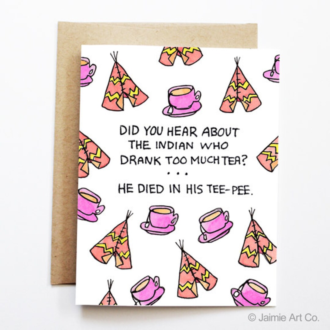 Funny Friend Card Too Much Tea, Thinking of You Card, Blank Card, Just ...