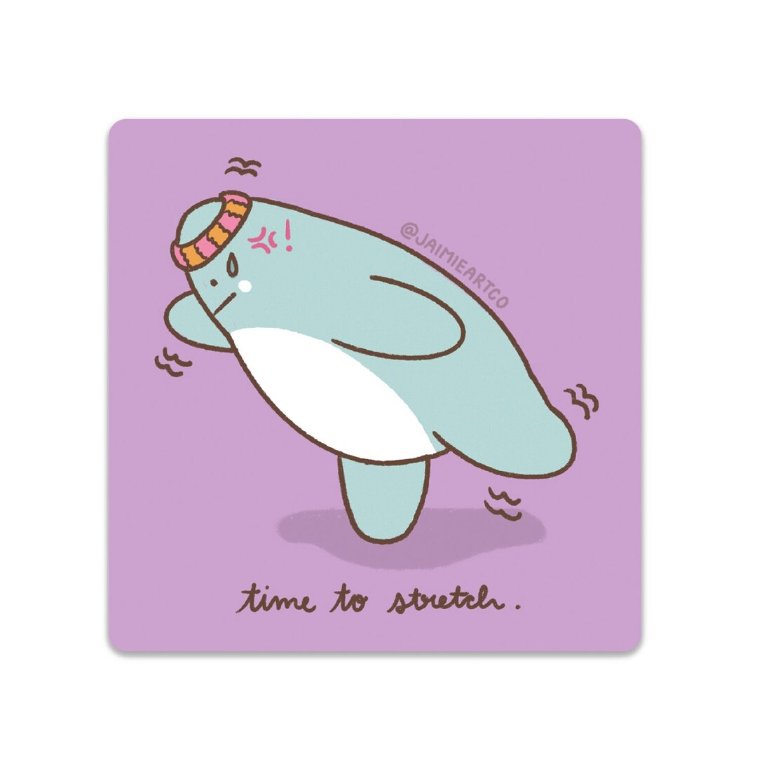 Time to Stretch Sticker - Workout Sticker for Water Bottle Cute Sticker ...
