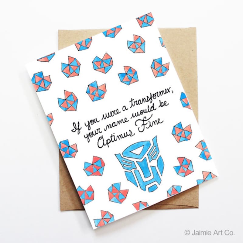 Transformers Valentine Cards - Etsy