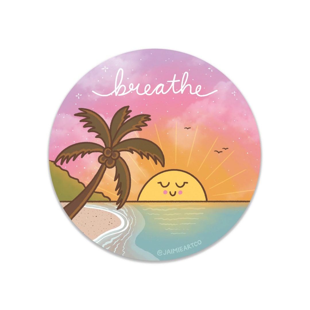 Mindfulness Sticker for Water Bottle Cute Sticker Self Care Gift for ...