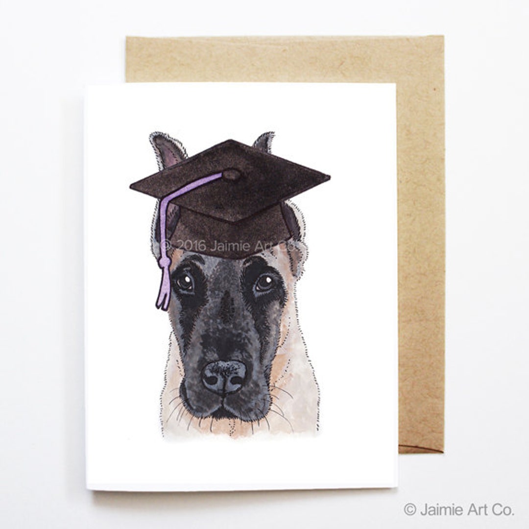 Graduation Card - Great Dane, Grad Card, College Graduation, High ...
