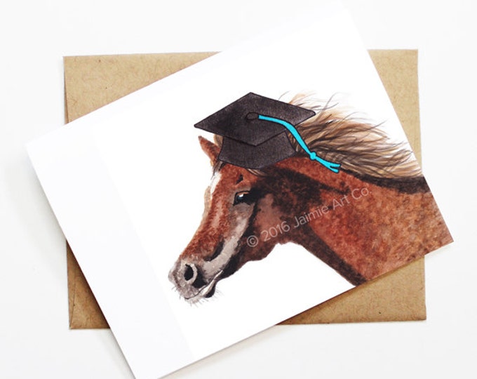 Graduation Card Horse Grad Card College Graduation High - Etsy