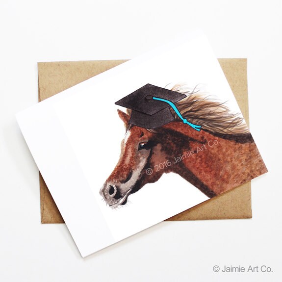 Graduation Card - Horse, Grad Card, College Graduation, High School ...