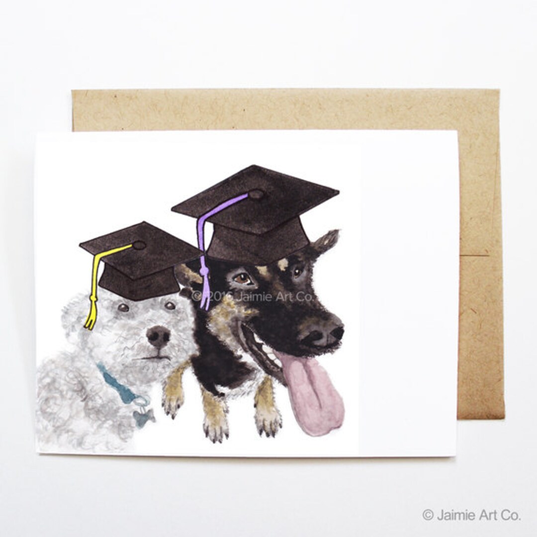 Graduation Card - Dogs, Grad Card, College Graduation, High School Grad ...