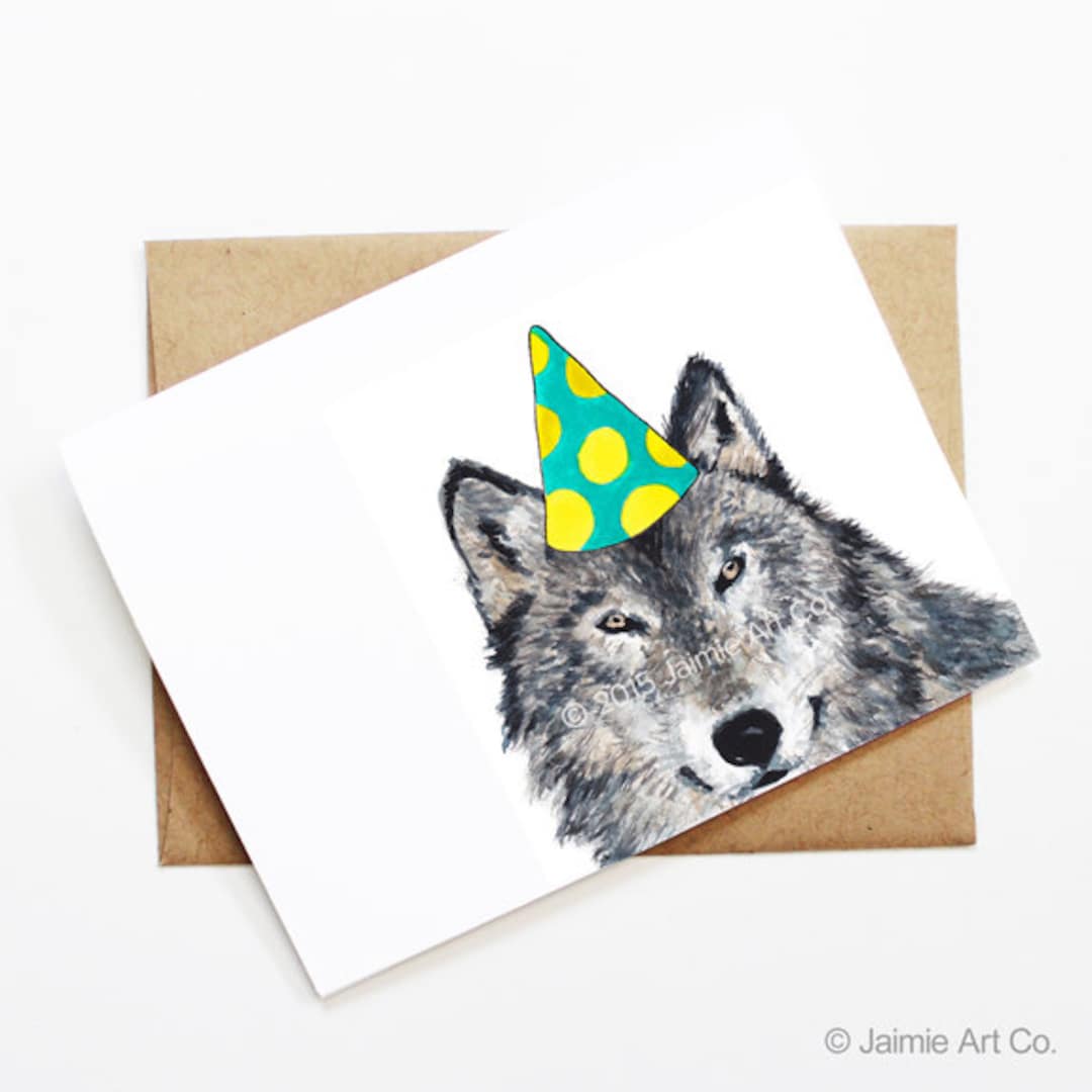 Happy Birthday Wolf Card