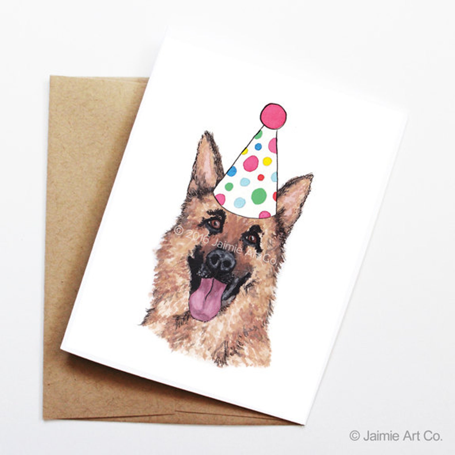 Birthday Card German Shepherd Dog Birthday Card Cute - Etsy