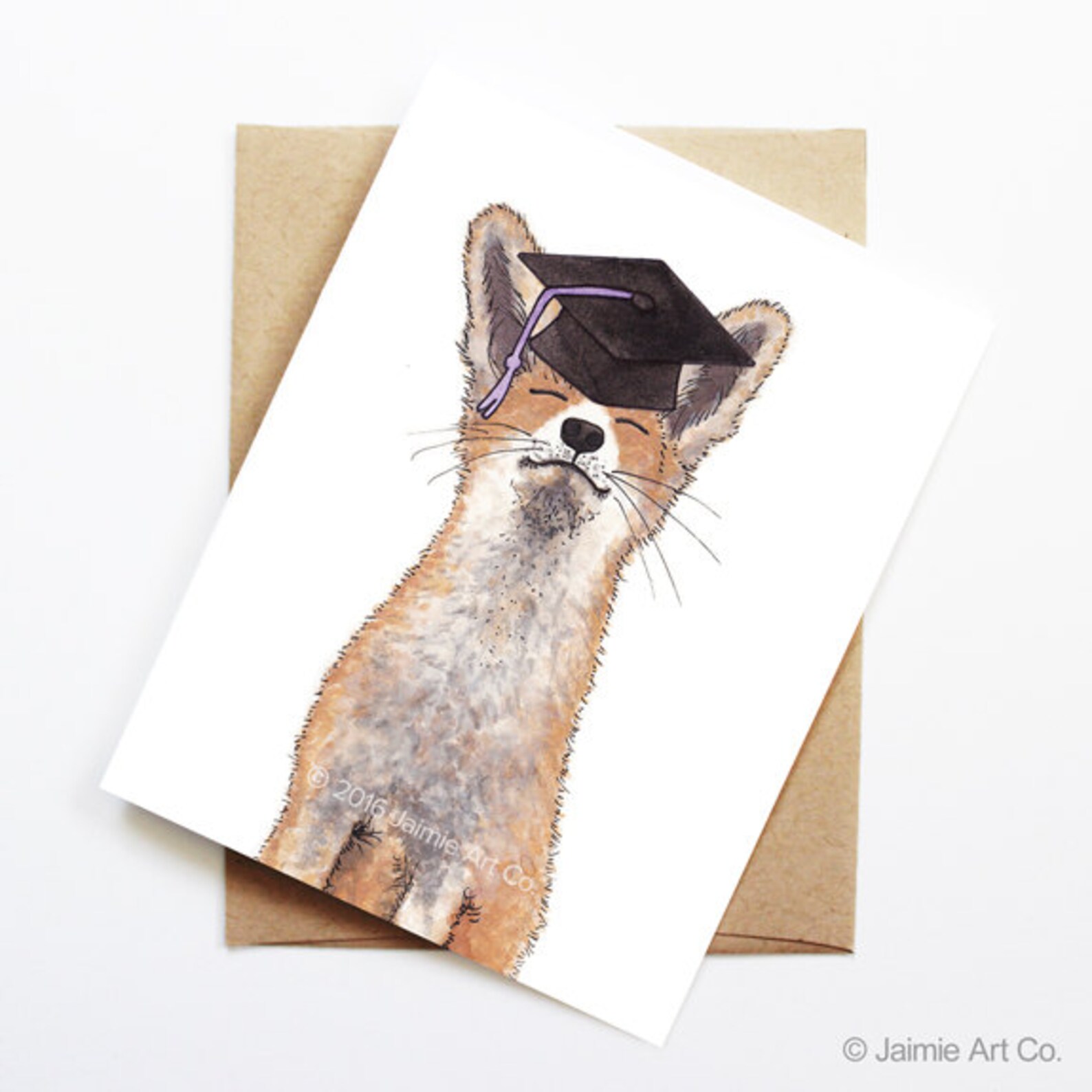 Graduation Card - Fox, Grad Card, College Graduation, High School Grad ...