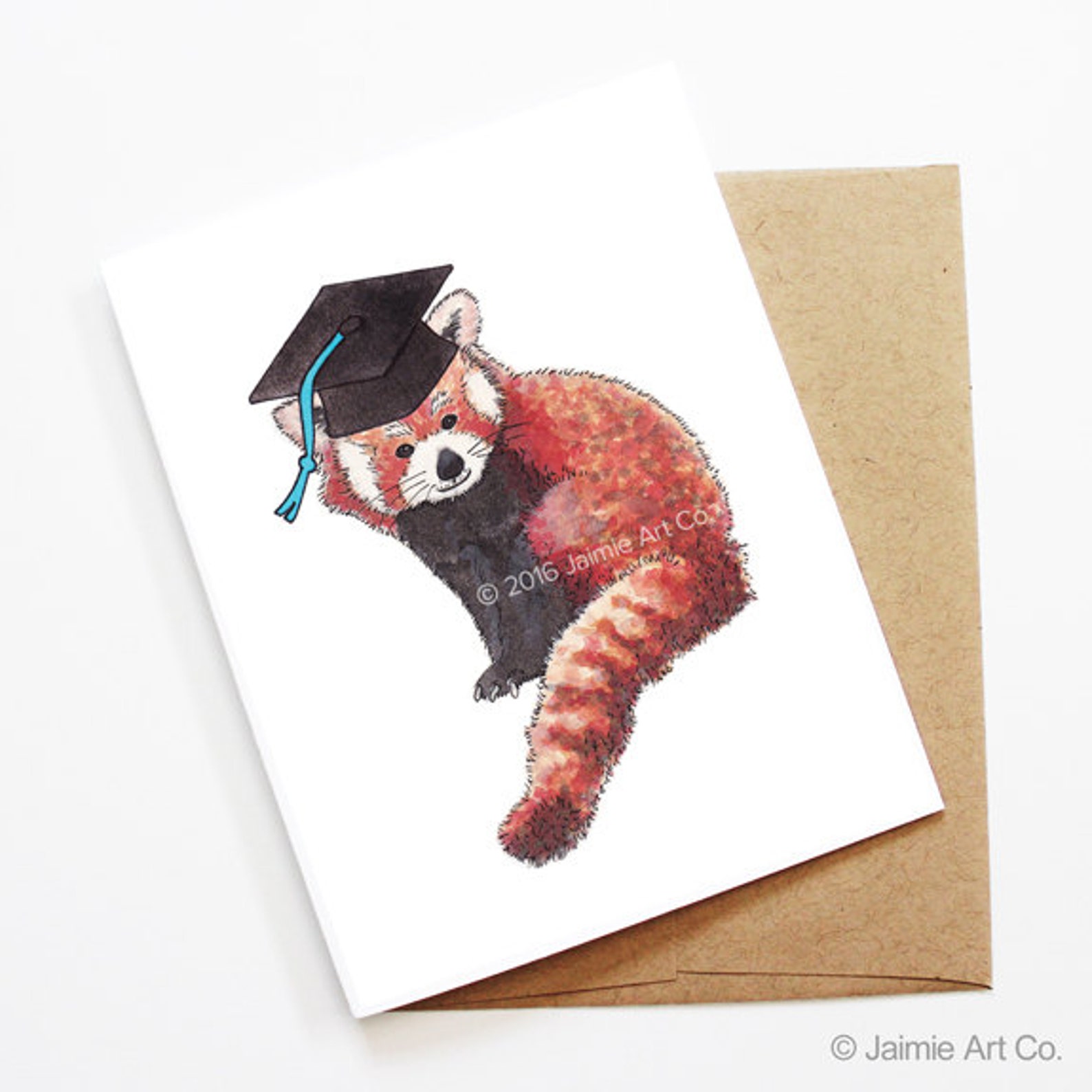 Graduation Card Red Panda, Grad Card, College Graduation, High School ...