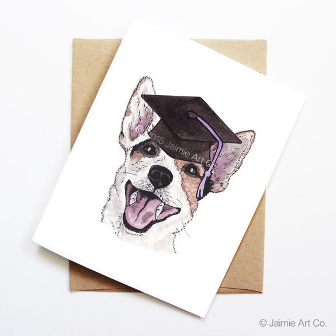 Graduation Card - Jack Russell Terrier, Grad Card, College Graduation ...