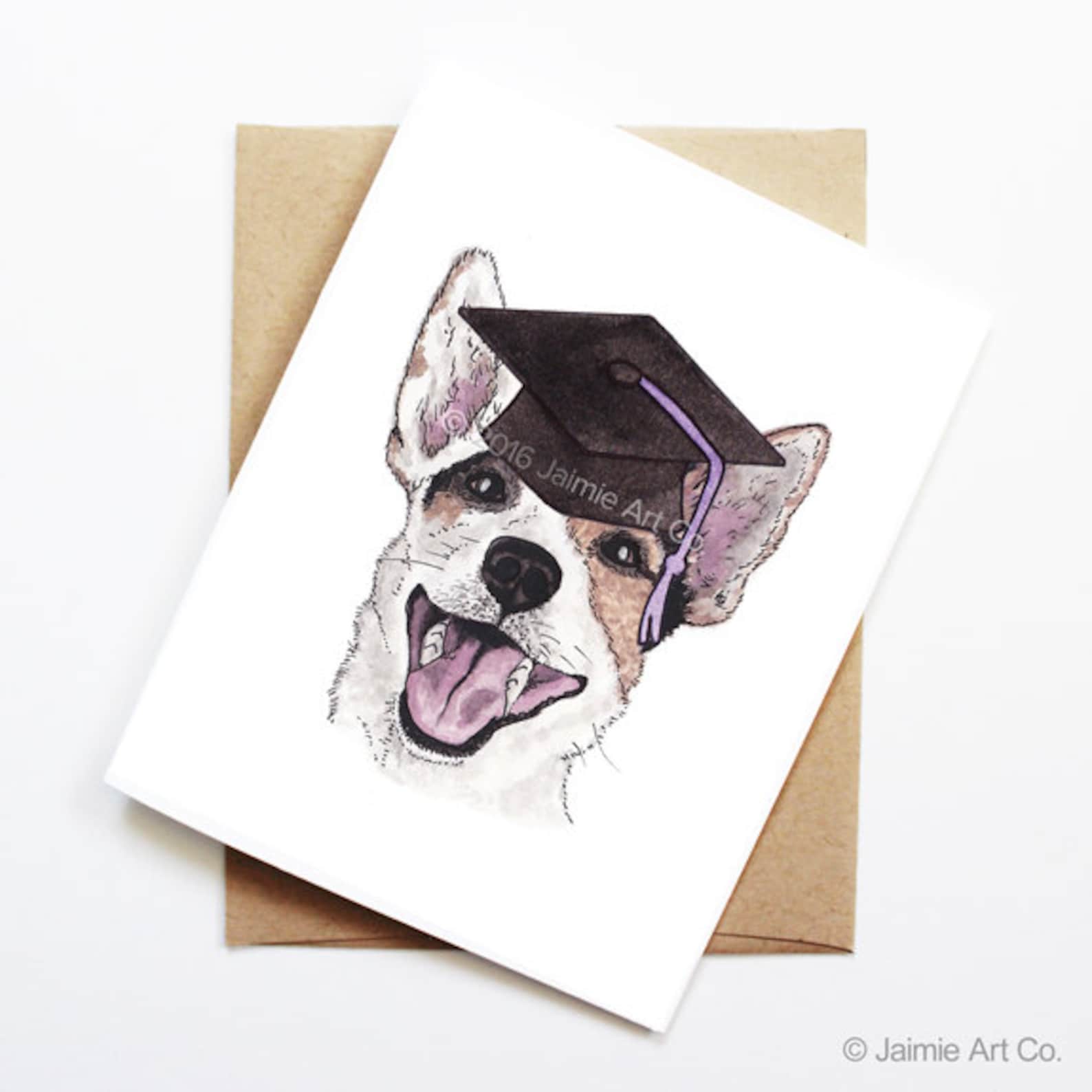Graduation Card - Jack Russell Terrier, Grad Card, College Graduation ...