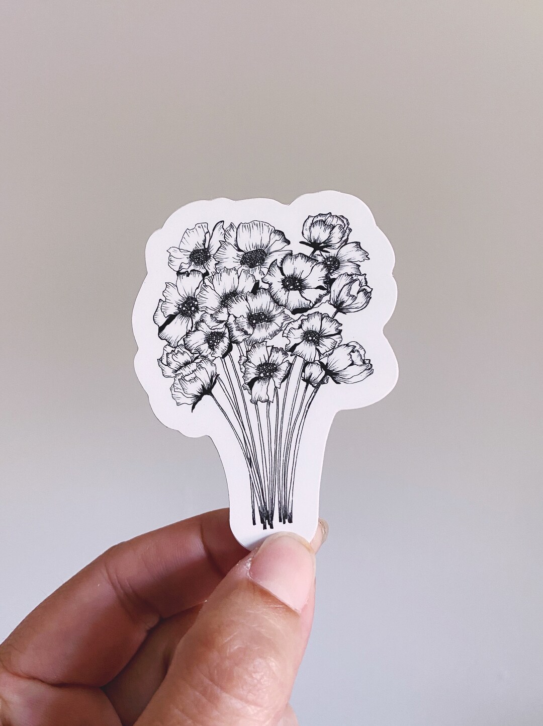 Bouquet Vinyl Sticker - Etsy