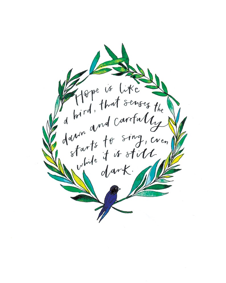 Hope Is Like A Bird 8x10 Fine Art Print | Etsy