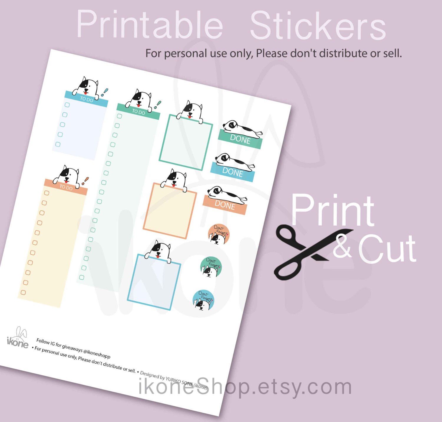 Cute Puppy to Do List Planner Stickers Printable Planner - Etsy