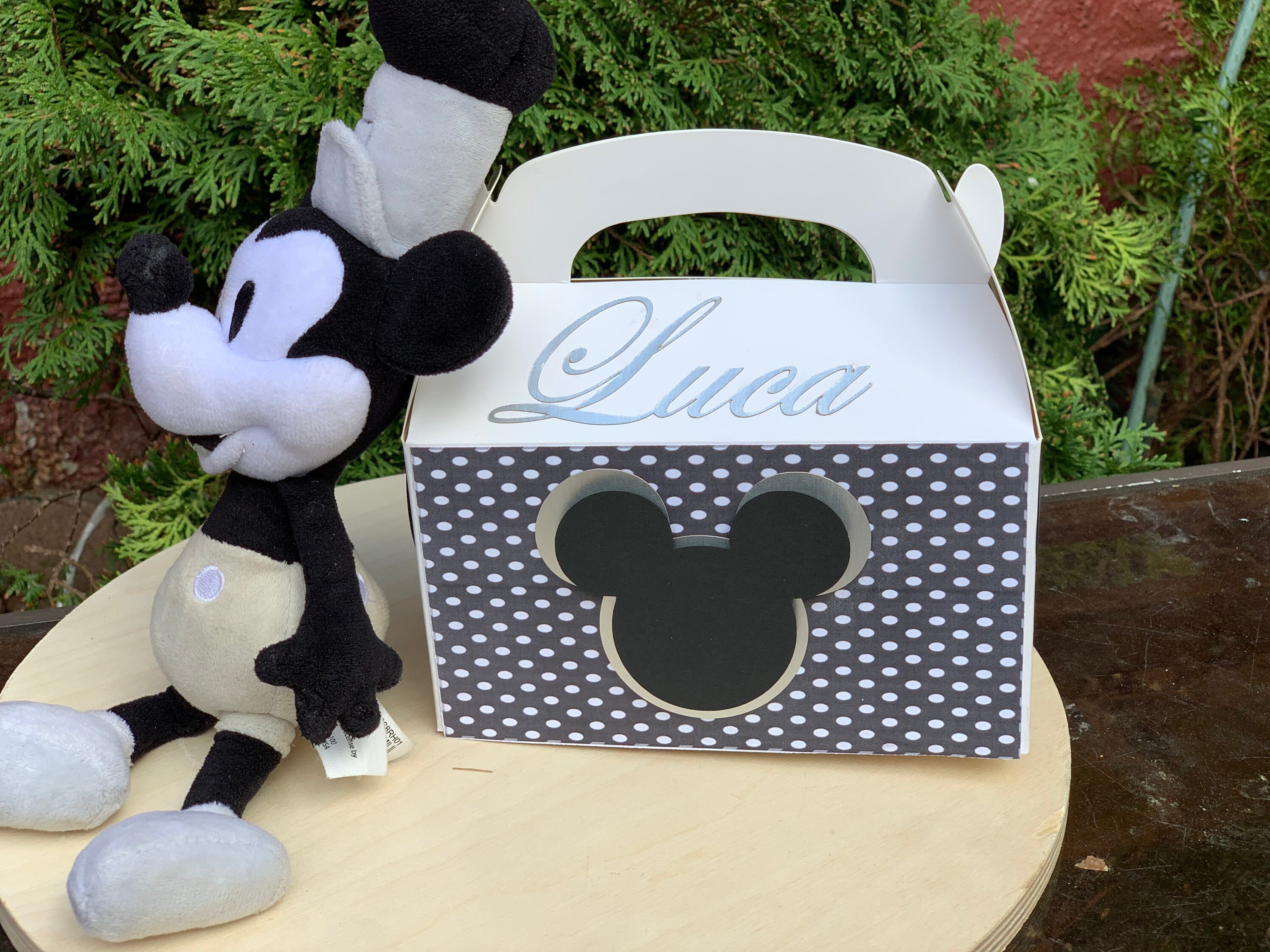 Mickey Mouse Favor Box Black and White Favor Box - Etsy