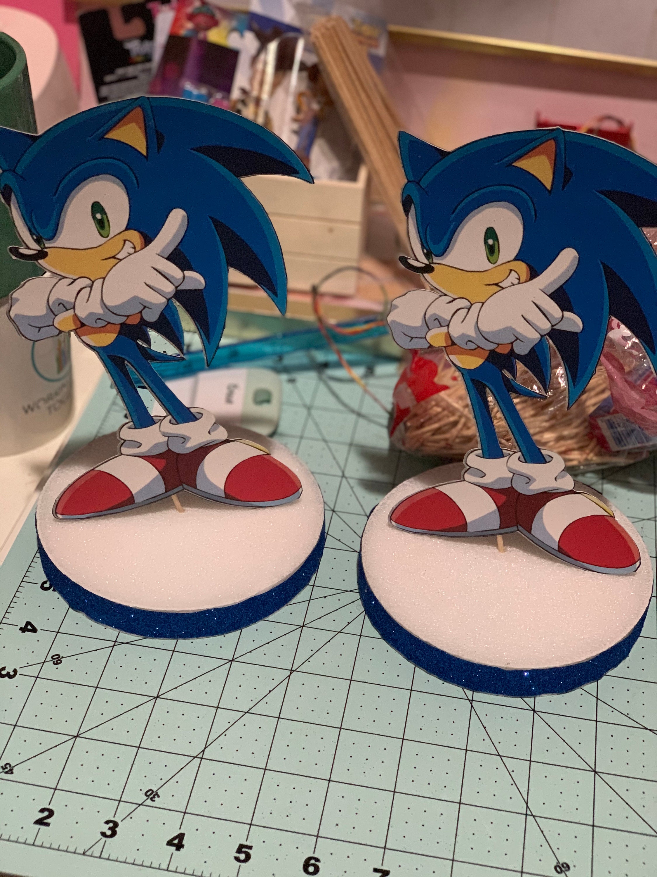 Sonic Centerpiece Sonic Decor Sonic Birthday Party Sonic - Etsy