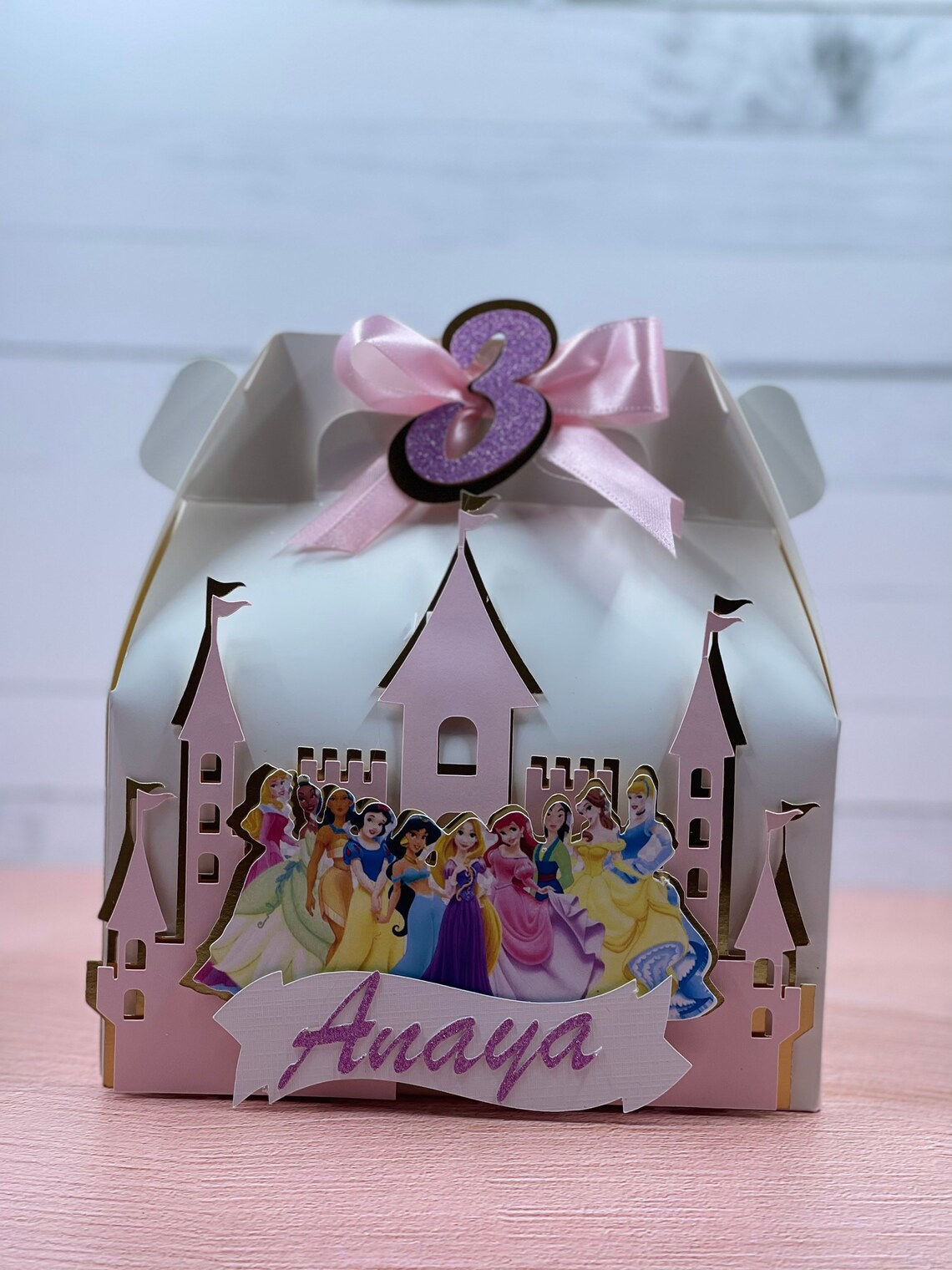 Princess Gable Box Princess Favor Box Disney Princess Favor - Etsy
