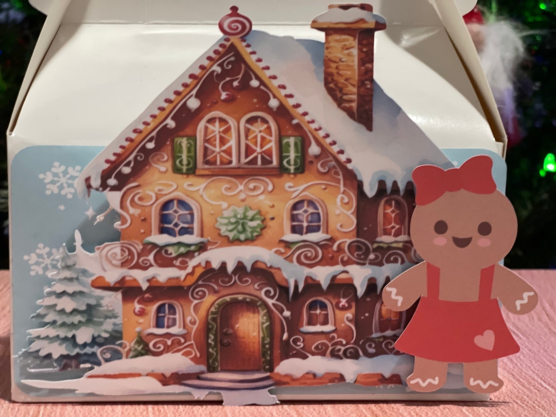 Gingerbread Gable Box• Christmas Favor Box • Gingerbread Favor Boxes ...