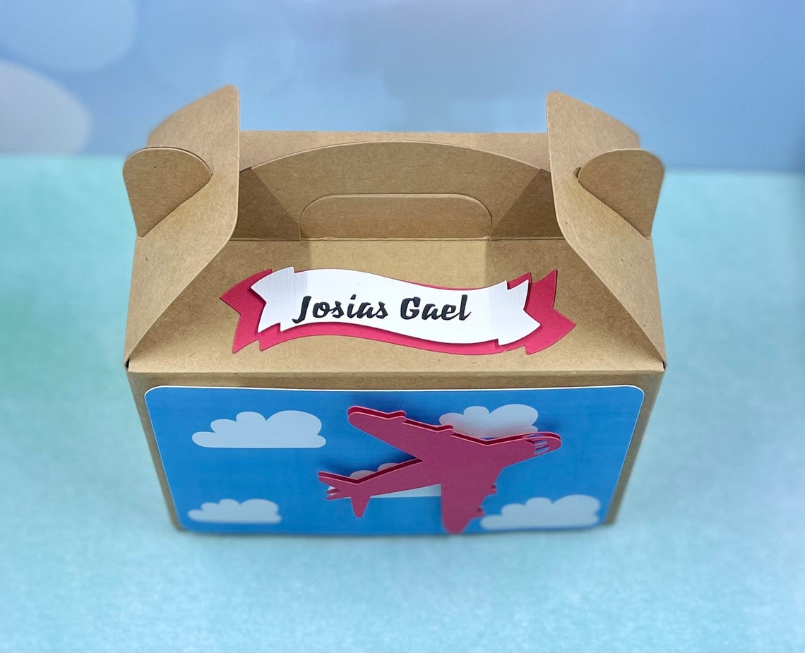 Vintage Airplane Favor Box • Airplane Favor Box•. Airplane Gable Box ...