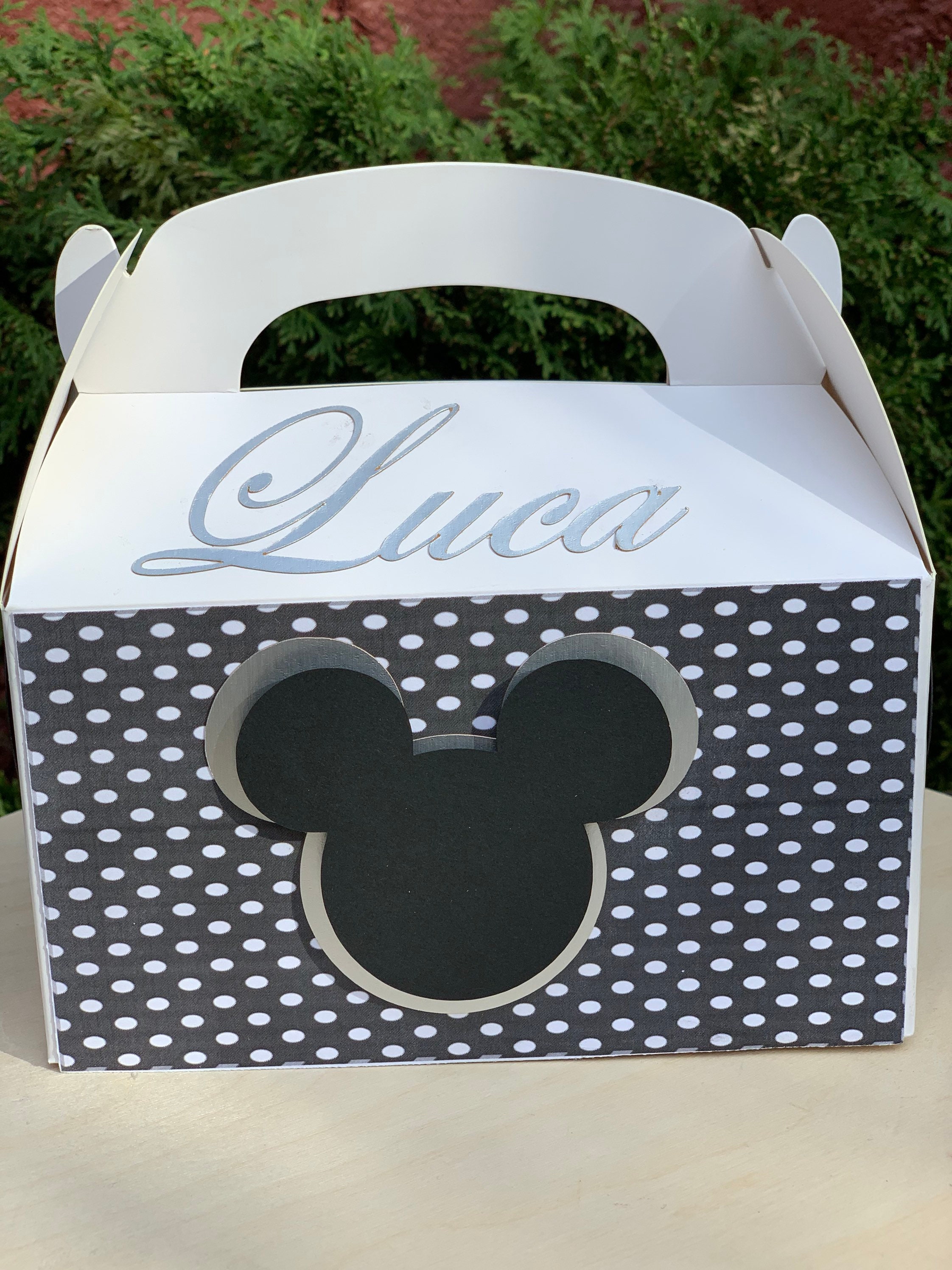 Mickey Mouse Favor Box Black and White Favor Box - Etsy