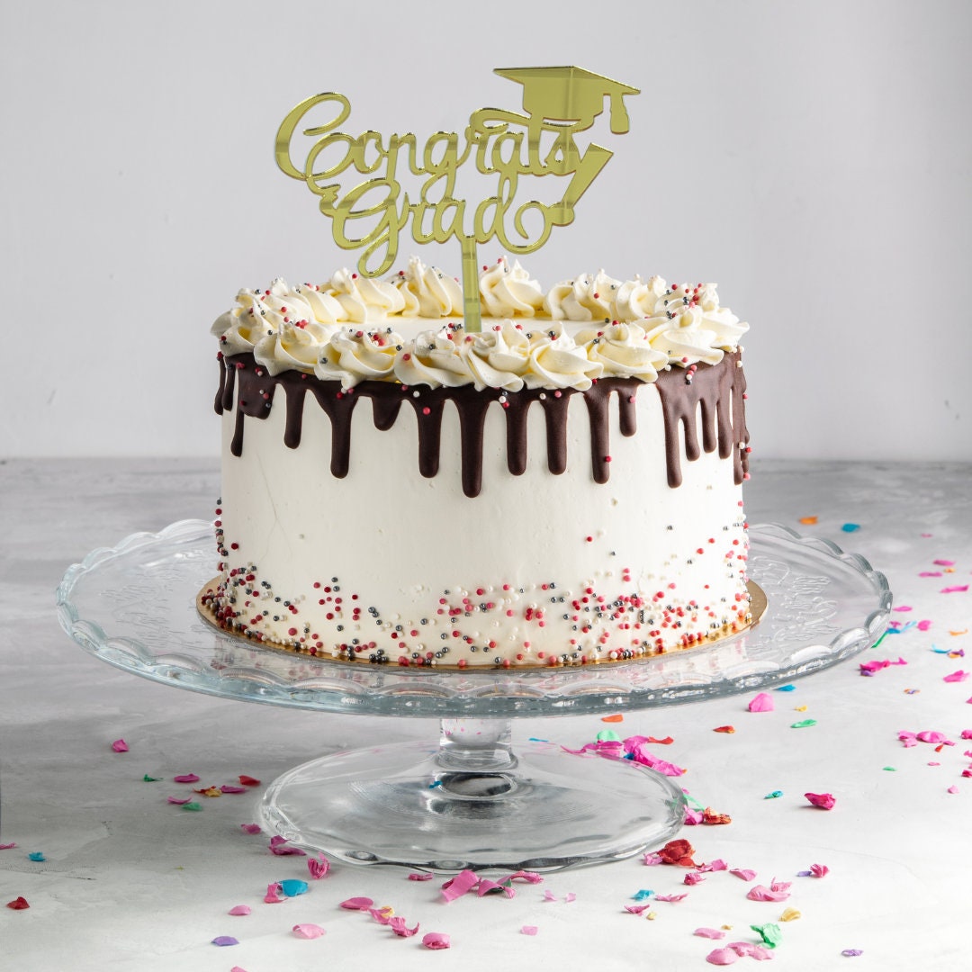 Graduation Cake Topper Graduation Acrylic Cake Topper Congratulations ...