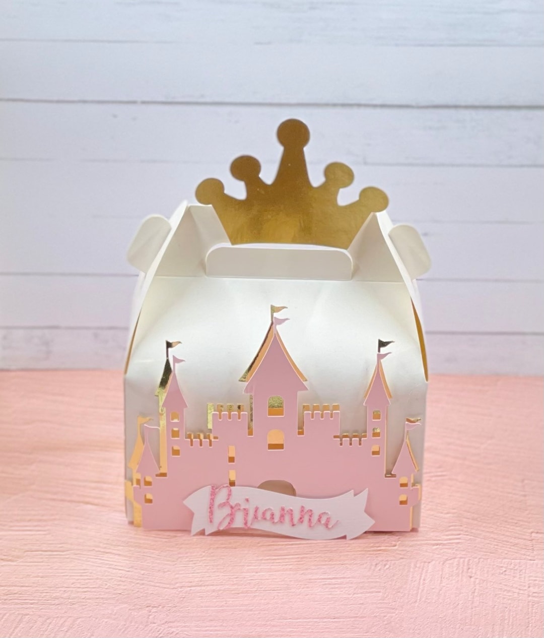 Princess Gable Box Princess Favor Box Crown Favor Boxes Crown Princess ...